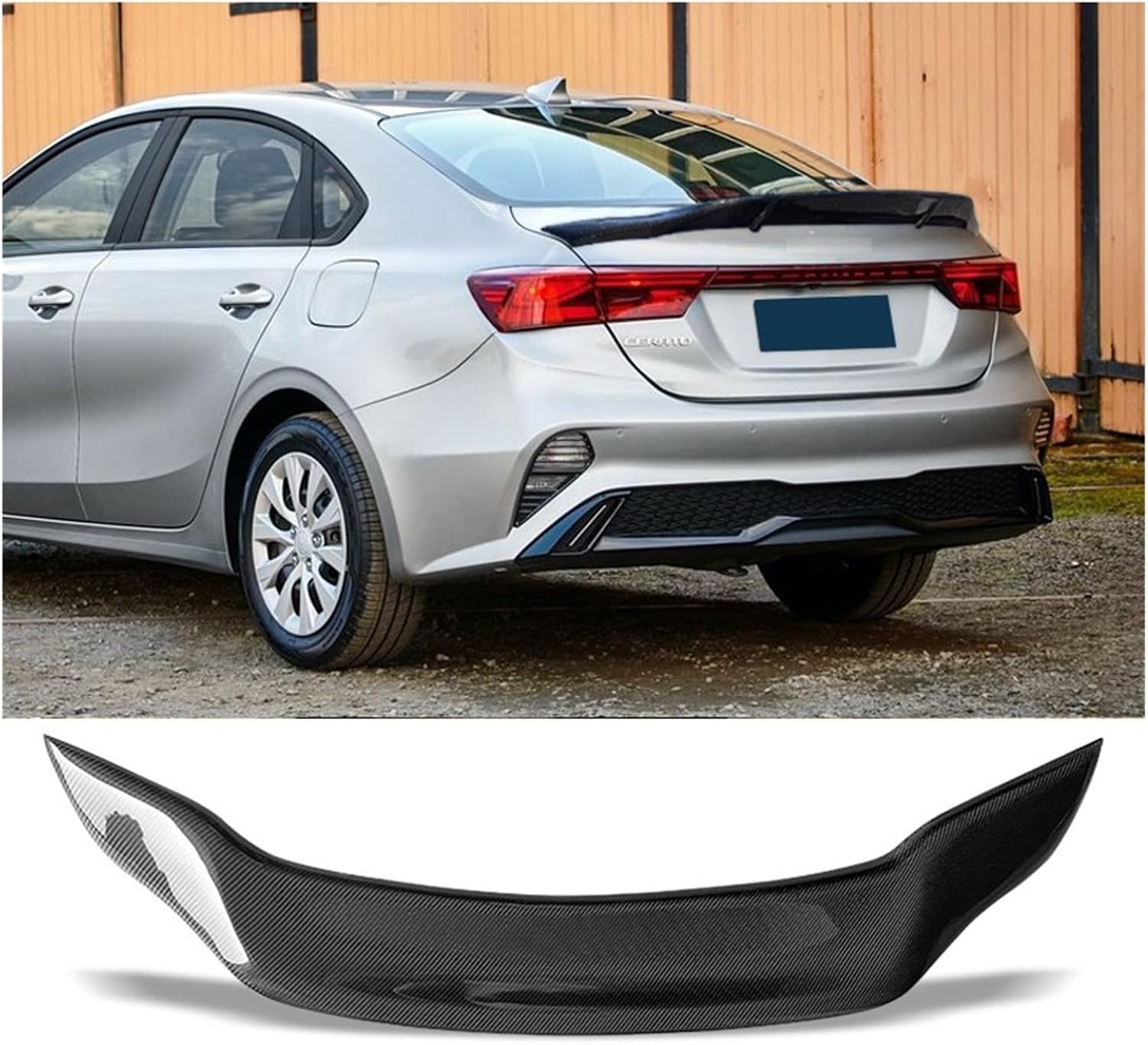 Carbon Fiber Spoiler FRPCar Rear Trunk Wing Type R Refit Accessories ...