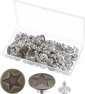 Amazon.com: HARFINGTON 50 Sets Button Pins for Jeans, 17mm No-Sew ...