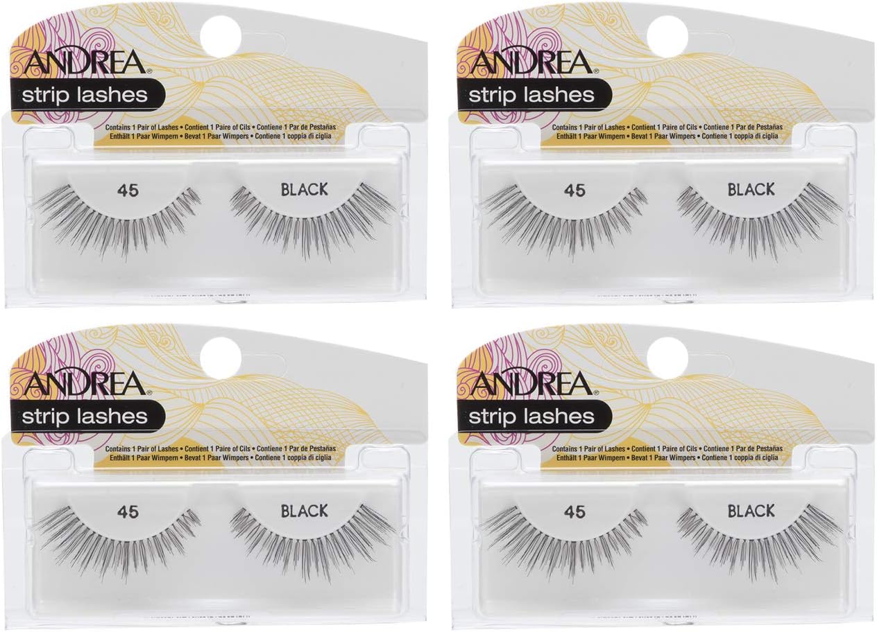 Amazon.com: Andrea Mod Strip Lash Pair Style 45 (Pack of 4) : Beauty ...