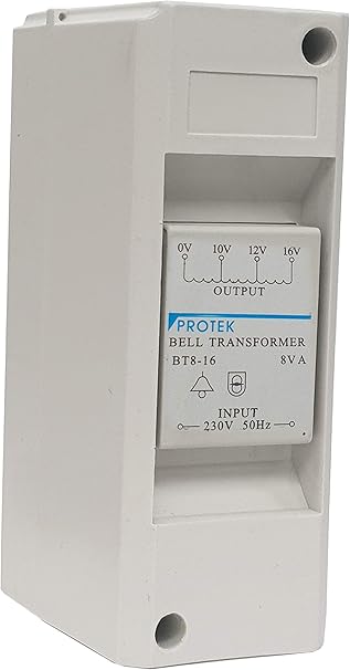 PROTEK Bell Transformer 24V for Live Video Door Bell Enclosure Wall ...