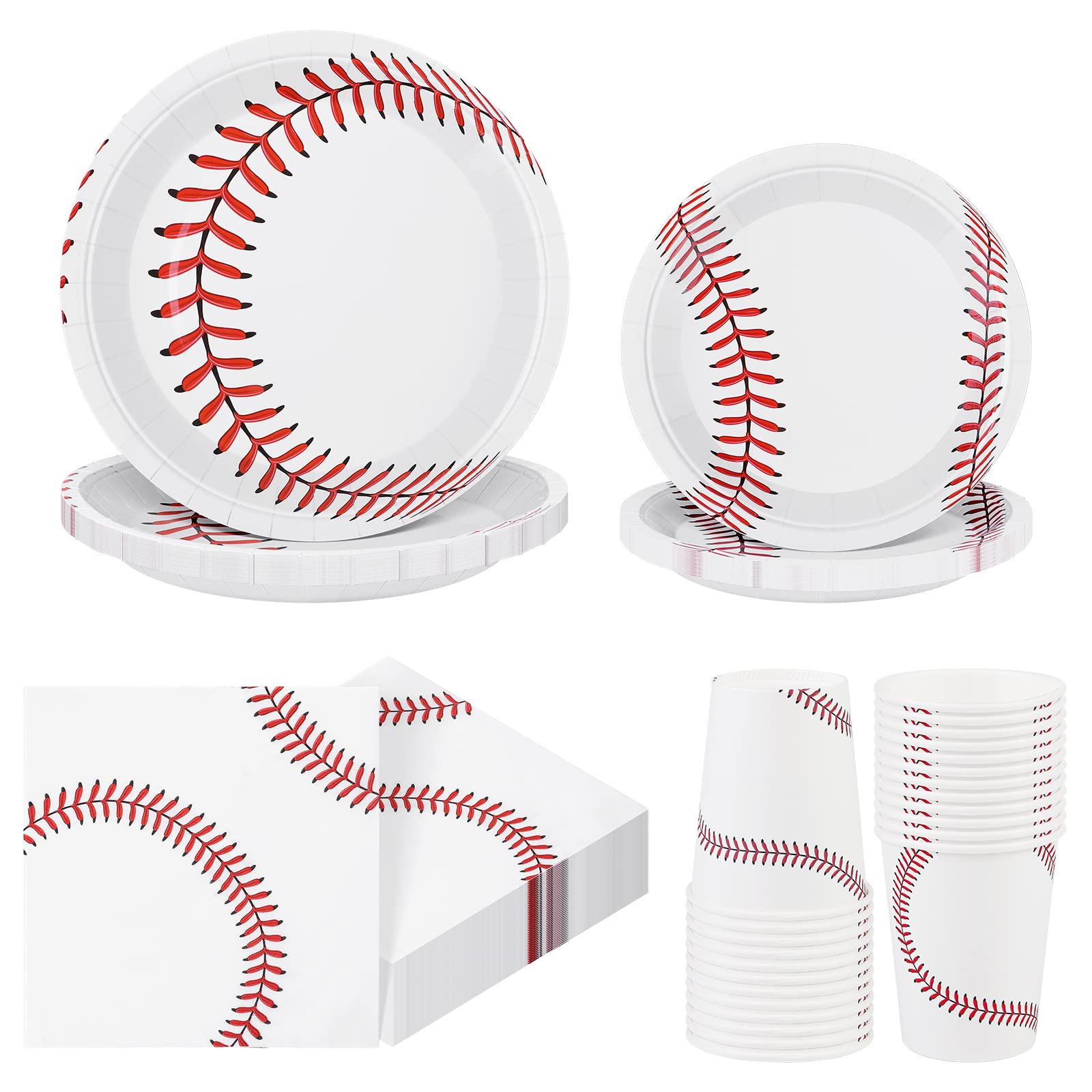 Amazon.com: ADXCO 120 Pieces Baseball Birthday Party Supplies Include ...