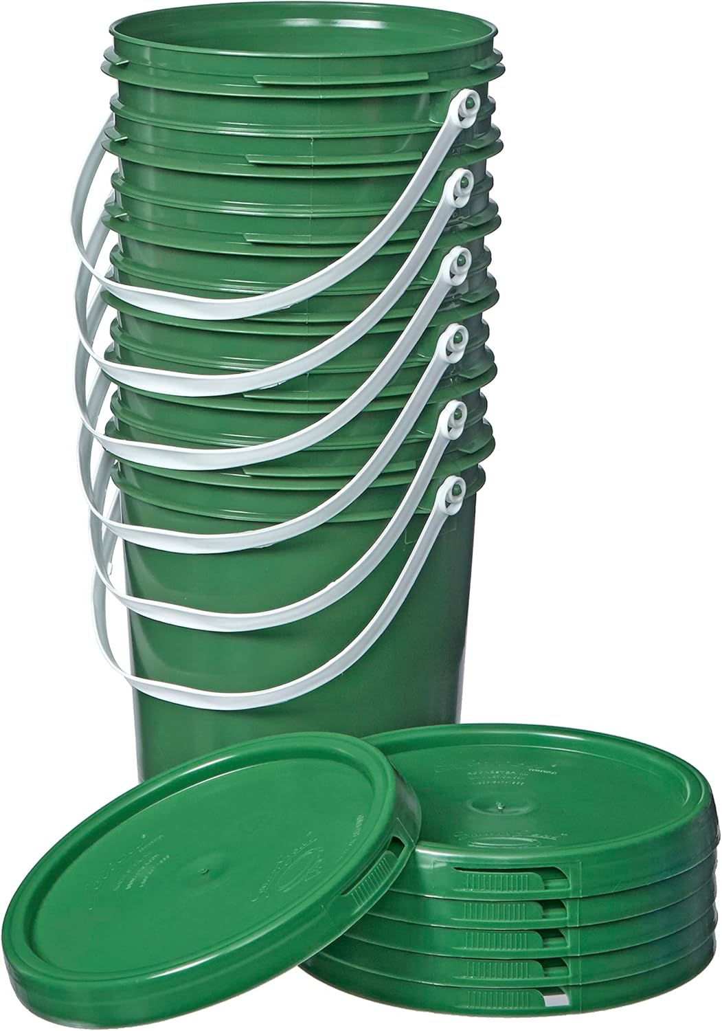 Amazon.com: Consolidated Plastics 1 Gallon Food Grade Buckets & Lids (6 ...