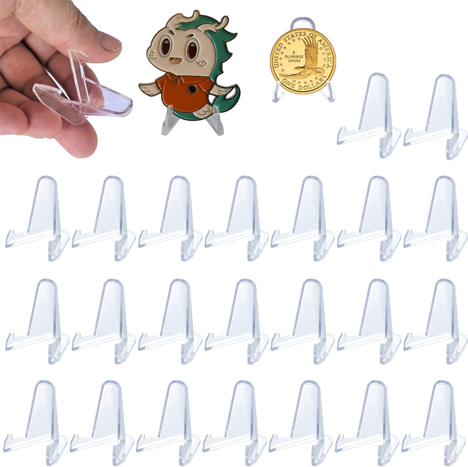 Amazon.com: yuntop 20 Packs Acrylic Easel Stands Display Stand Mini ...