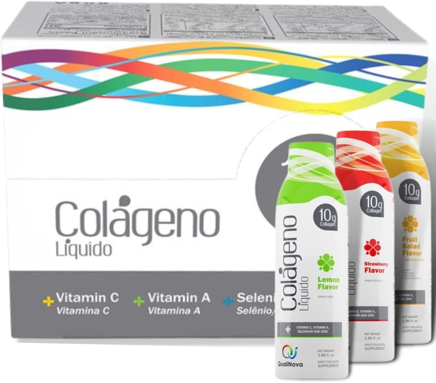 QUALINOVA Liquid Collagen Drinks Variety Pack for Daily Skin Care 6 ...