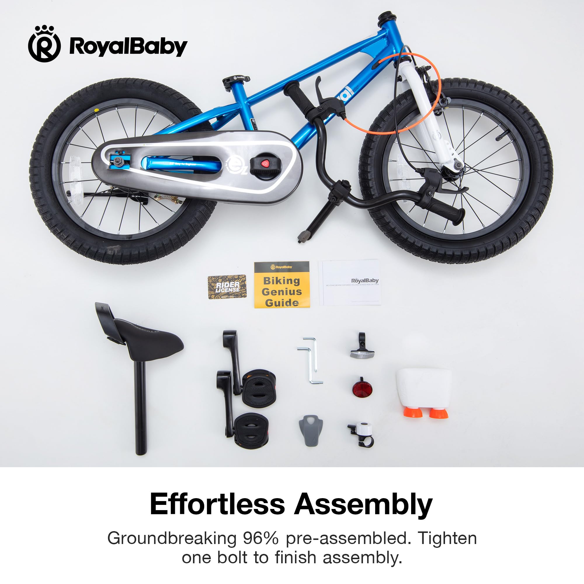 Snapklik.com : Royalbaby EZ Toddlers Kids Bike, 12 Inch Wheel Pedal Bicycle For Beginners Boys ...