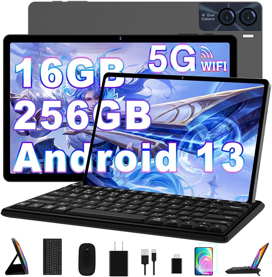 Newest Android 13 11 Inch Tablet Octa-Cores 16GB RAM+256GB ROM, 2K ...