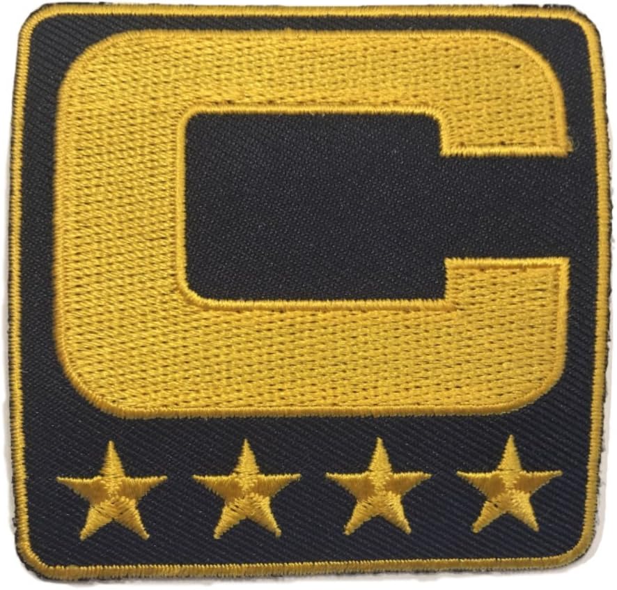 Amazon.com: Navy Blue & Yellow Gold Captain C Patch Team Color Edition ...