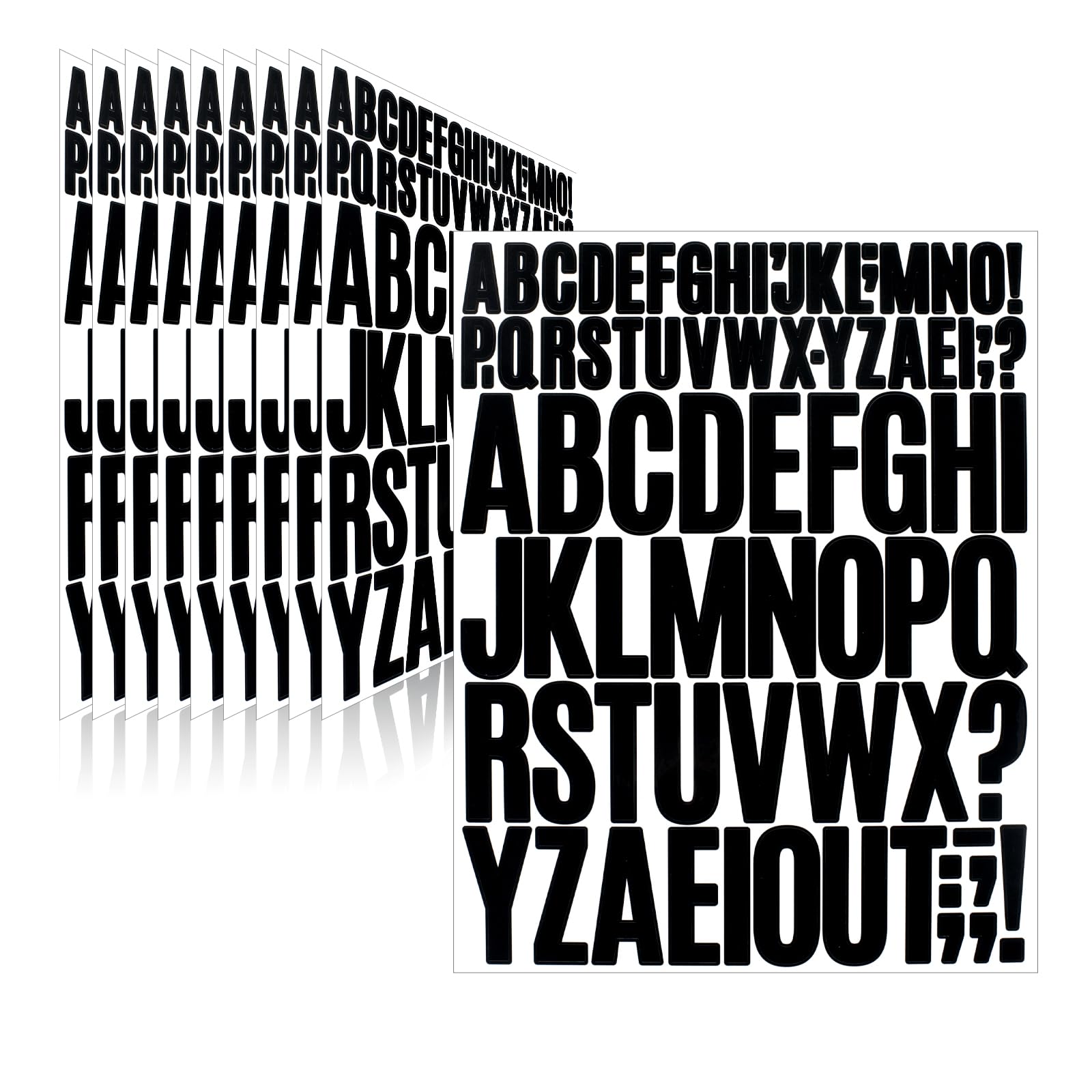 Amazon.com: Llewyn 780 Pieces 10 Sheets Letter Stickers,Vinyl Mailbox ...