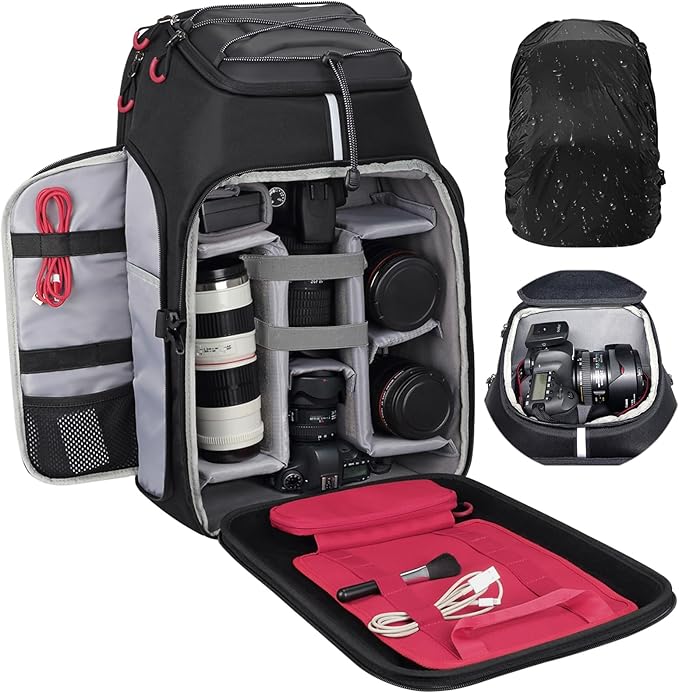 Endurax Camera Backpack Large, DSLR/SLR Camera Bag Photography ...