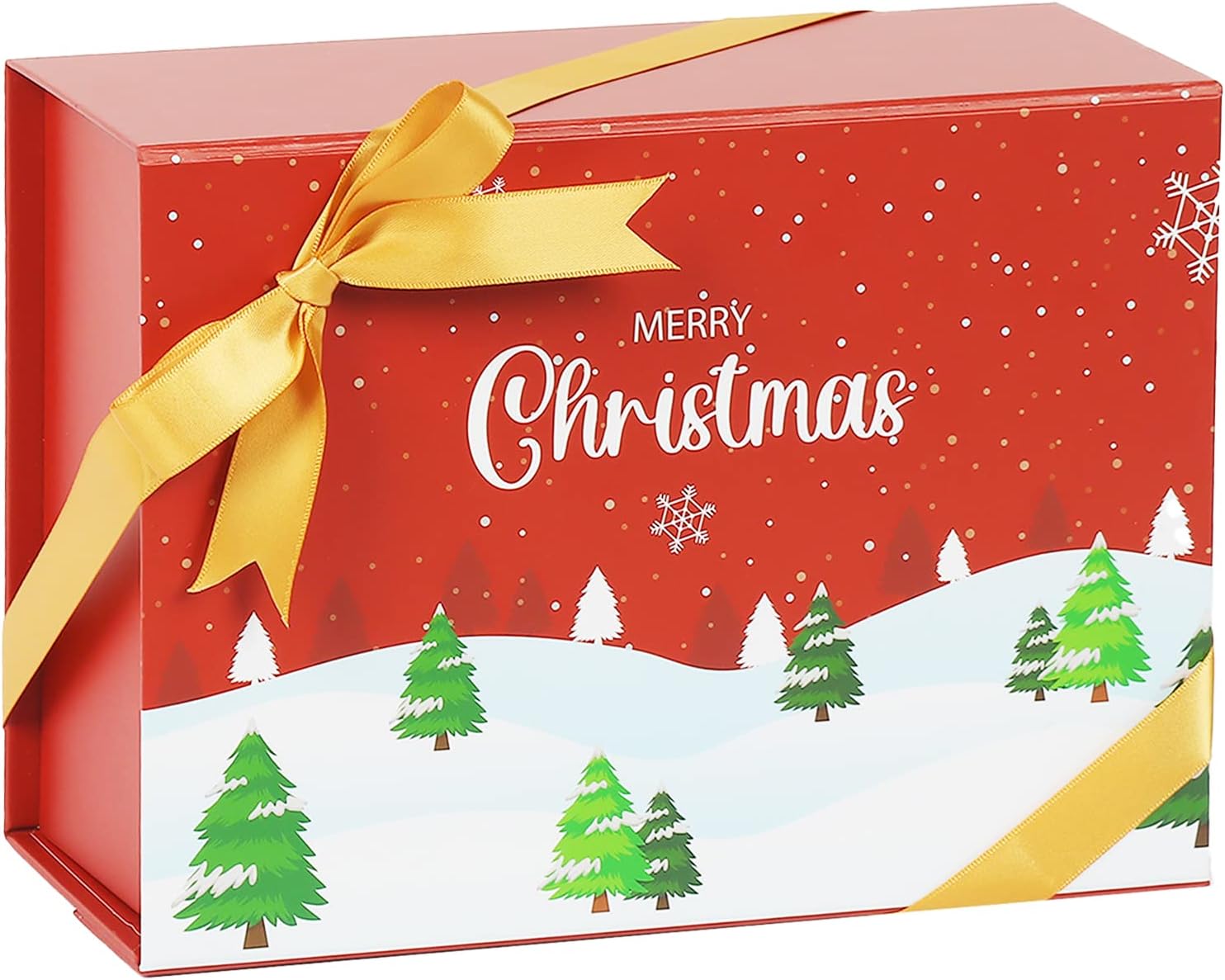 Amazon.com: NOVELTYBOXUSA Christmas Gift Boxes with Lids 9.5x7x3.5 ...