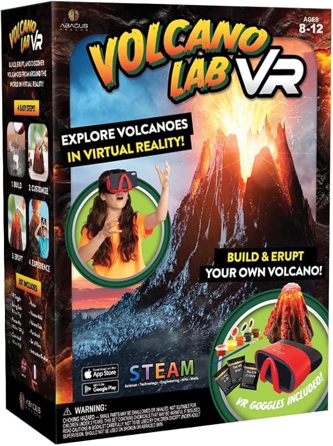 Amazon.com: Abacus Brands Volcano Lab VR - Build and Erupt Your Own ...