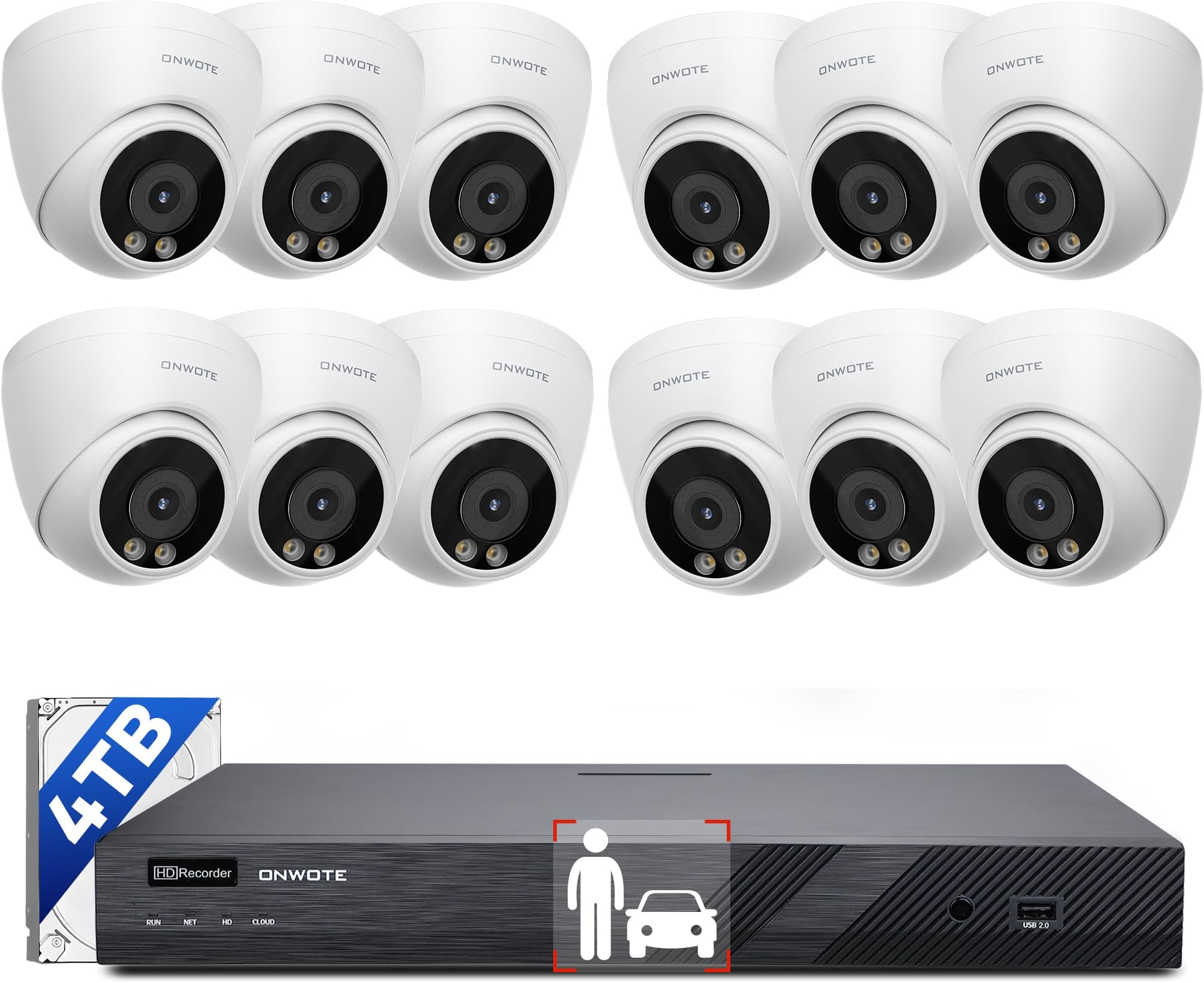 Amazon.com : Hiseeu 16CH 3K Wired Security Camera System with Alarm ...