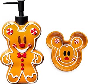 Amazon.com: Jay Franco Disney Mickey Mouse Gingerbread Bathroom Set - 2 ...