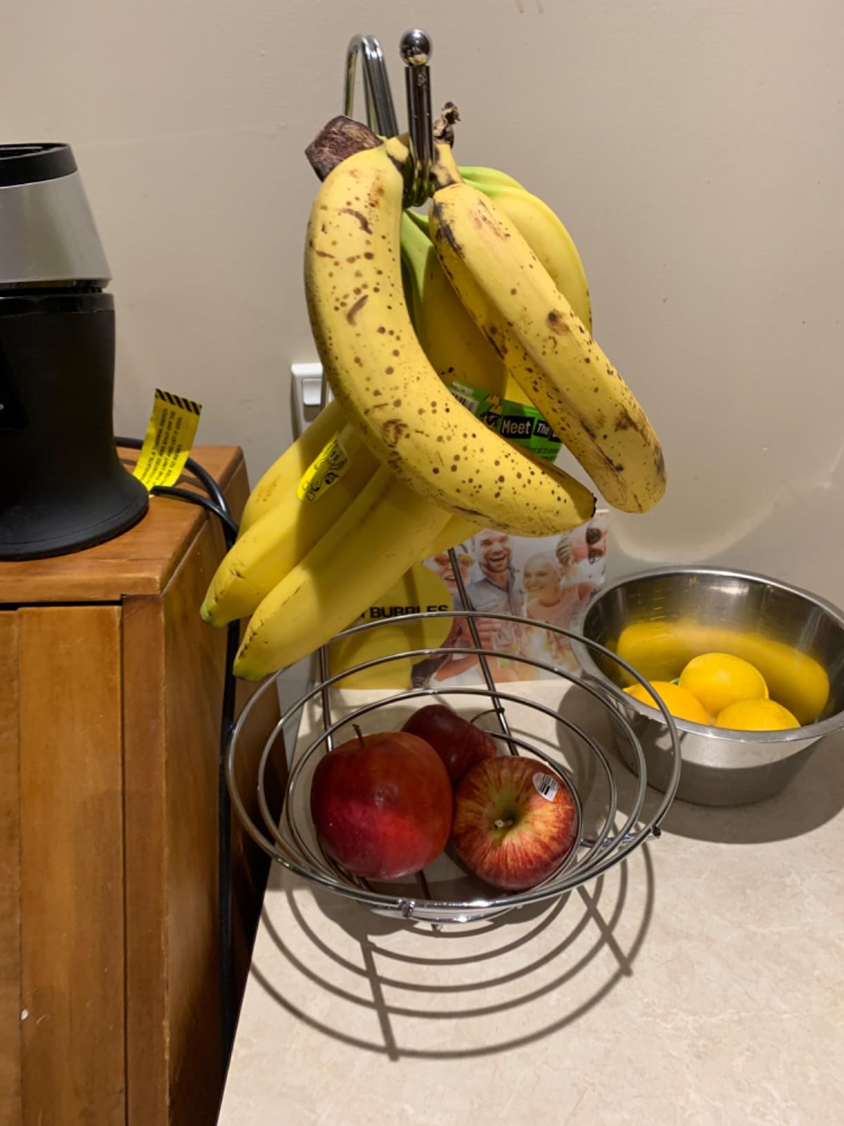 Exzact Fruit Basket with Banana Hook, 43 cm High, Fruit Basket, Banana ...