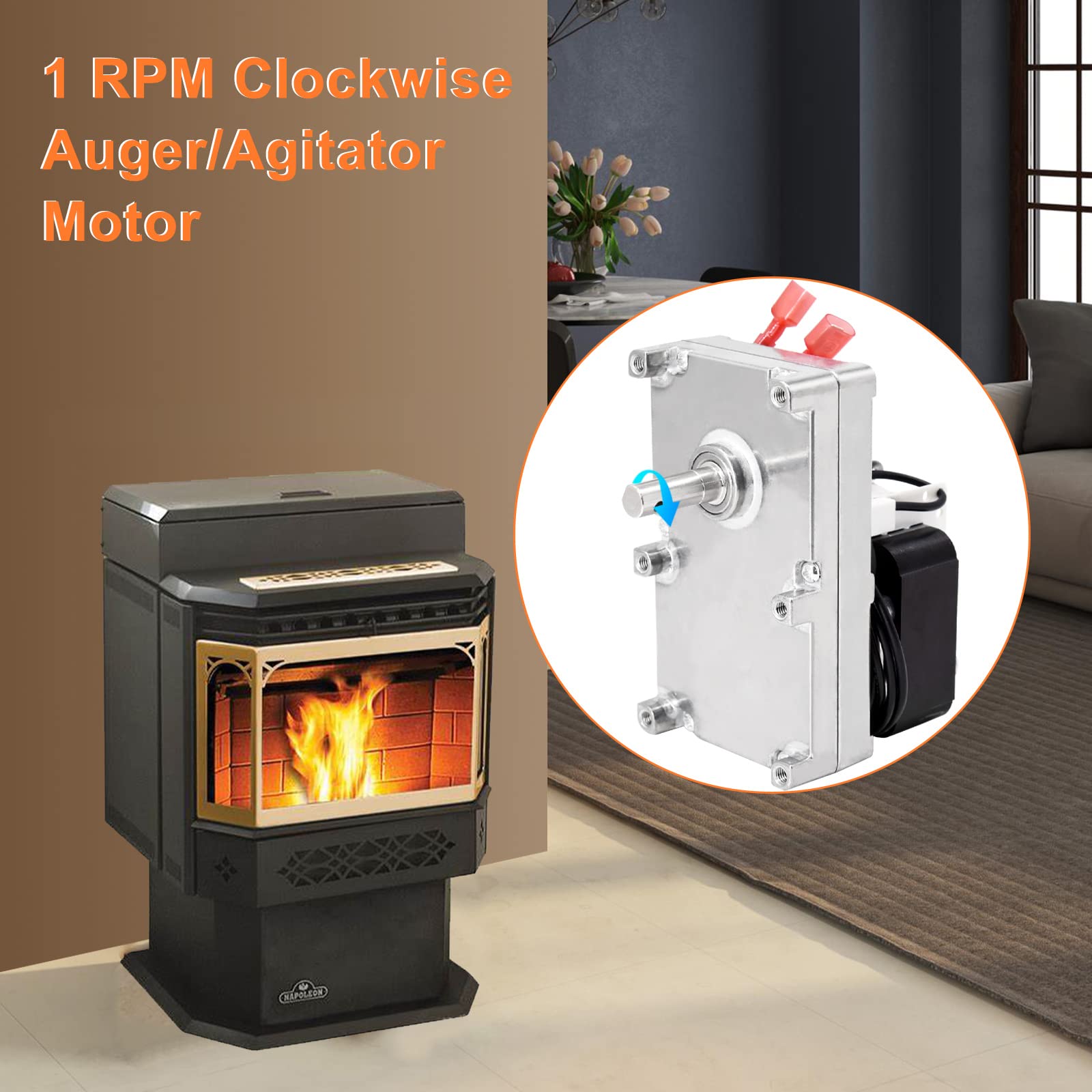 Snapklik.com : Criditpid 1 RPM Clockwise Auger Motor For Napoleon NPS45