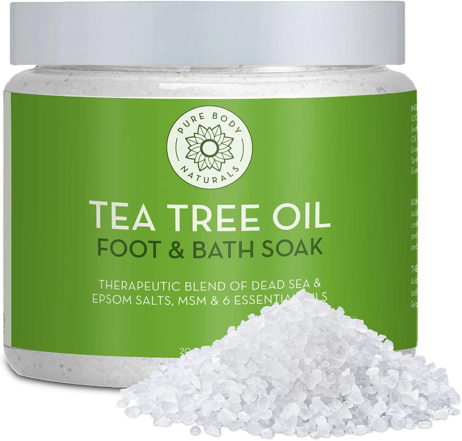Amazon.com: Tea Tree Oil Foot & Bath Soak with Epsom and Dead Sea Salt ...