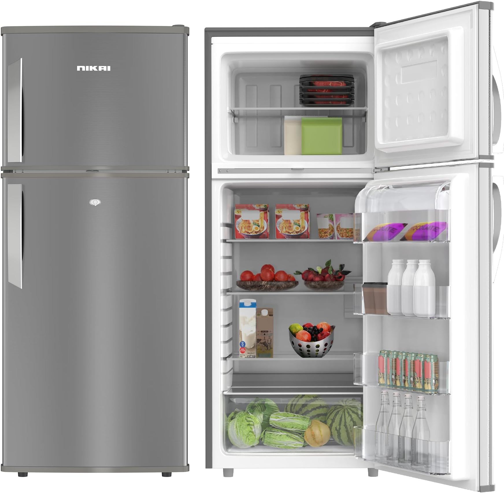 Nikai 450L Gross/311 Net, Double Door Refrigerator, with Vegetable ...