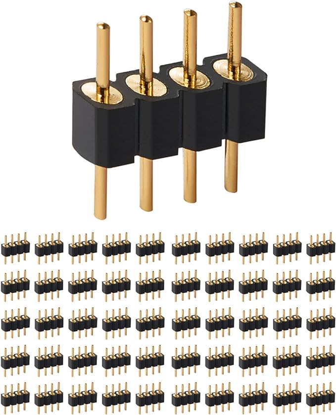 Amazon.com: Chanzon Round Pin Header Strip for Arduino Gpio 4 pin x ...