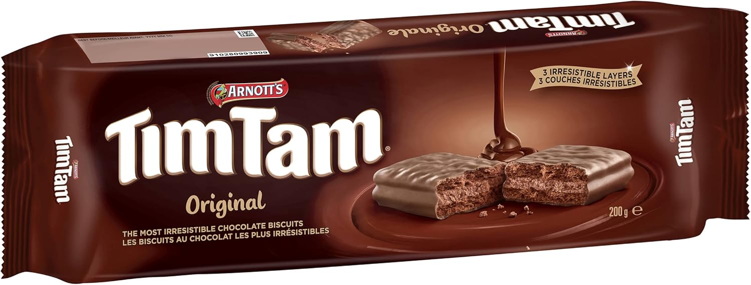Tim Tam Original Chocolate Cookies - Chocolate Covered Biscuits - 200g ...