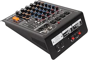 Amazon.co.jp: Professional Sound Mixer, Power LED Indicator 4 Channel ...