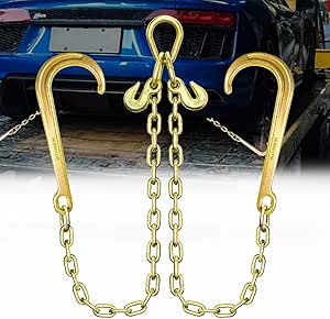 Amazon.com: FITHOIST Grade 80 Chain V-Bridle | 5/16In x 2Ft Towing ...