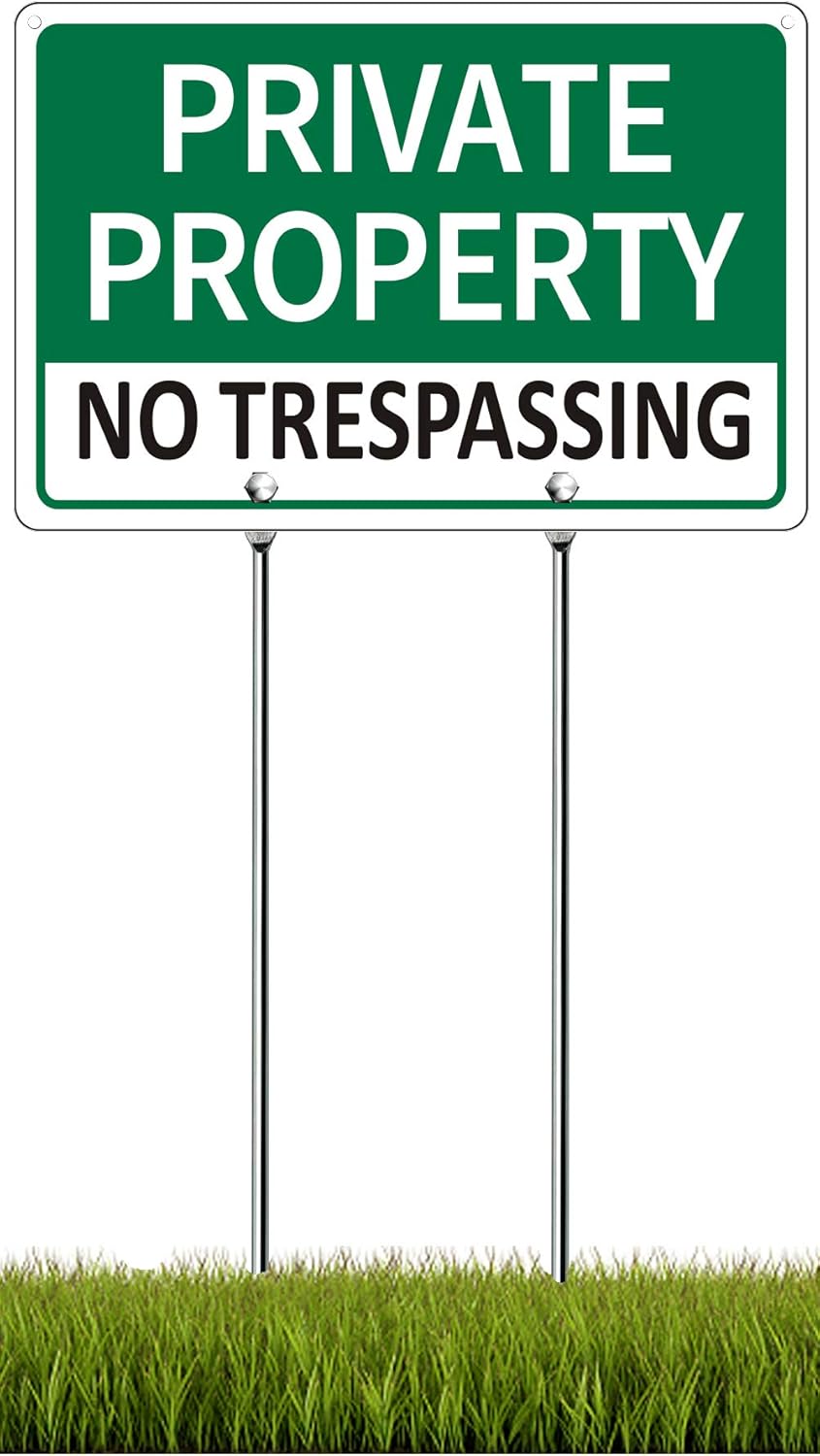 Amazon.com : Private Property Yard Sign with Stake, Metal No ...