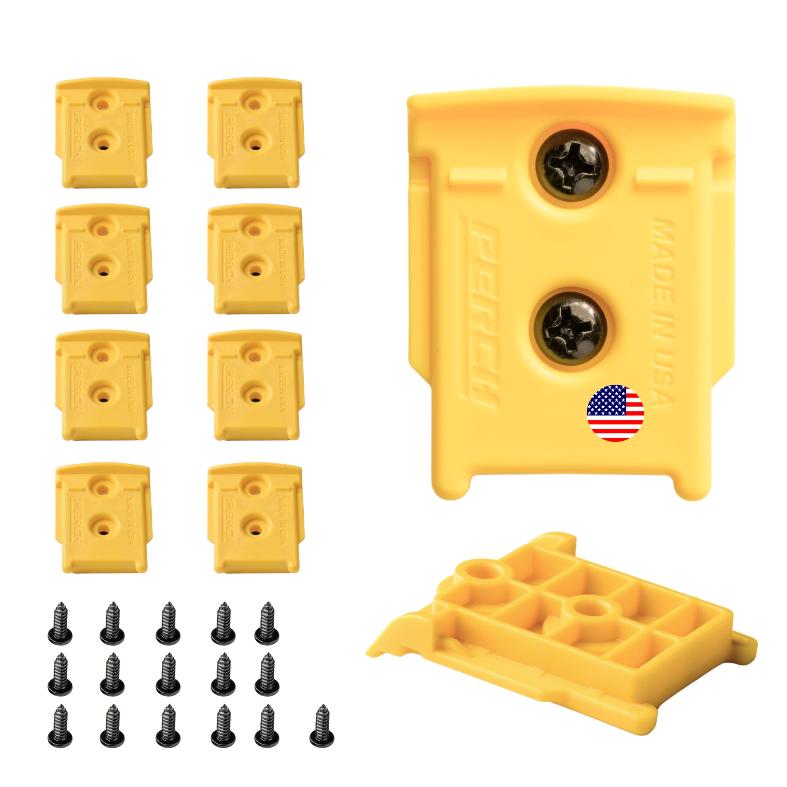 Amazon.com: PERCH 9 Pack Tool Holder Wall Mount for DeWalt 20v/60v ...