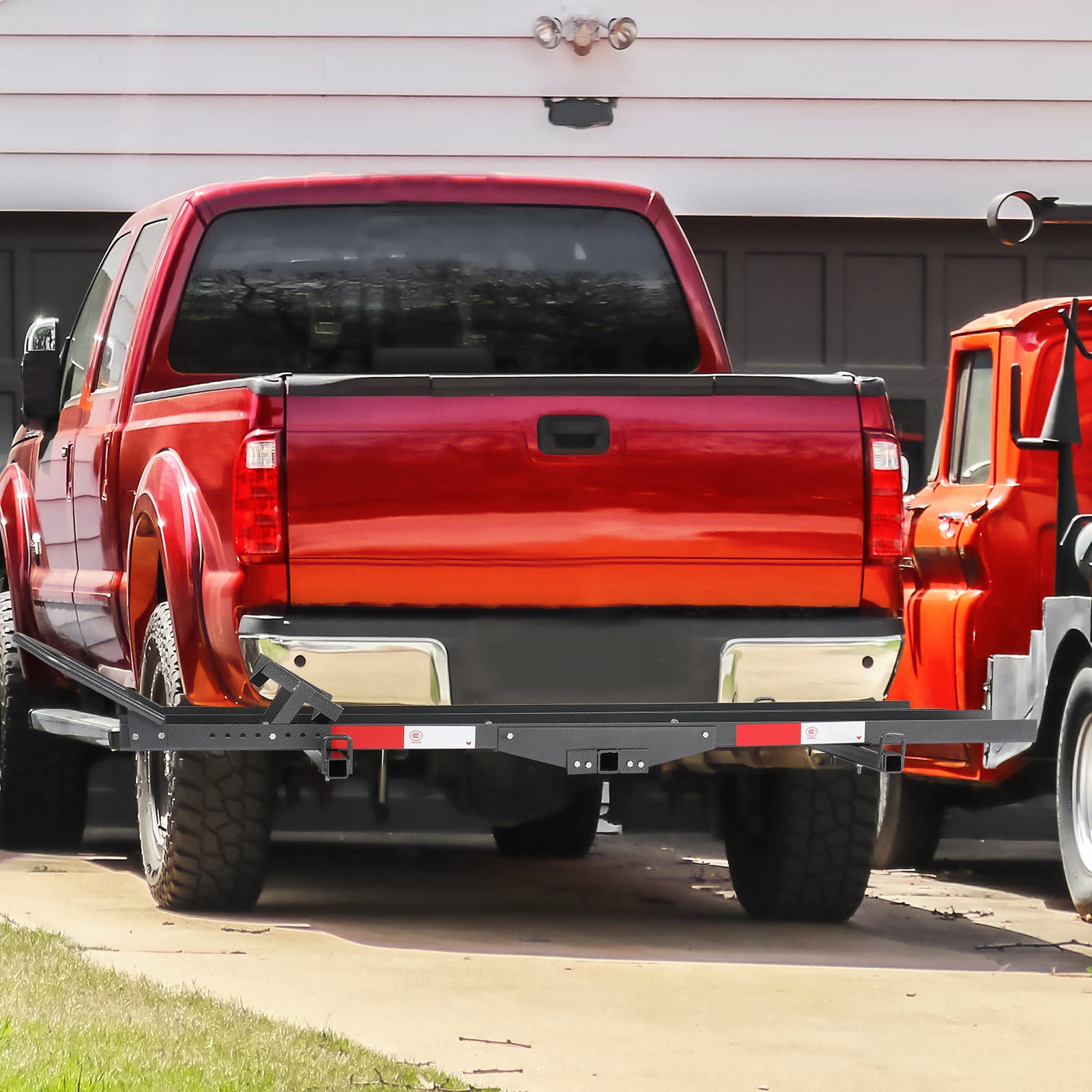 Buy TUFFIOM Motorcycle Carrier with Loading Ramp & Straps, 600LBS ...