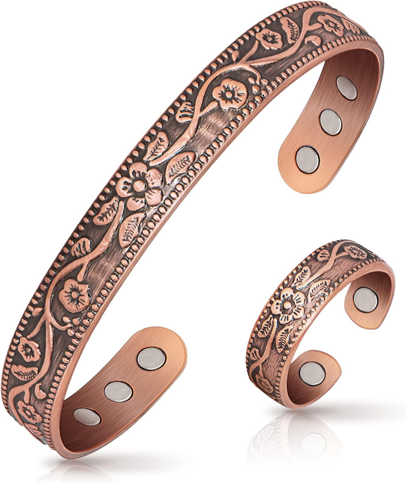 Amazon.com: Lymphatic Drainage Ring & Copper Bracelet for Women ...