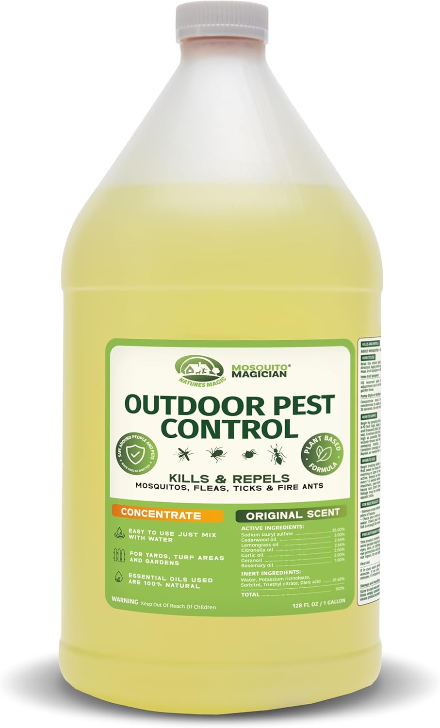 Mosquito Magician Liquid Concentrate, Kills Mosquitoes, Fleas & Fire ...