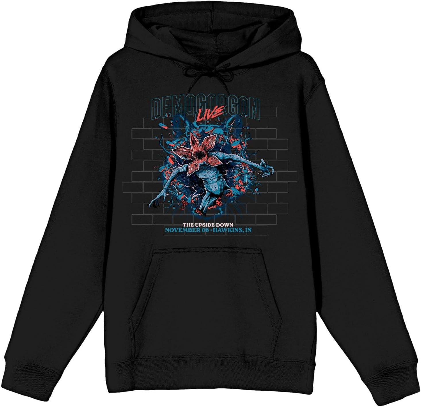 Stranger Things Demogorgon Live The Upside Down Black Hoodie : Amazon ...