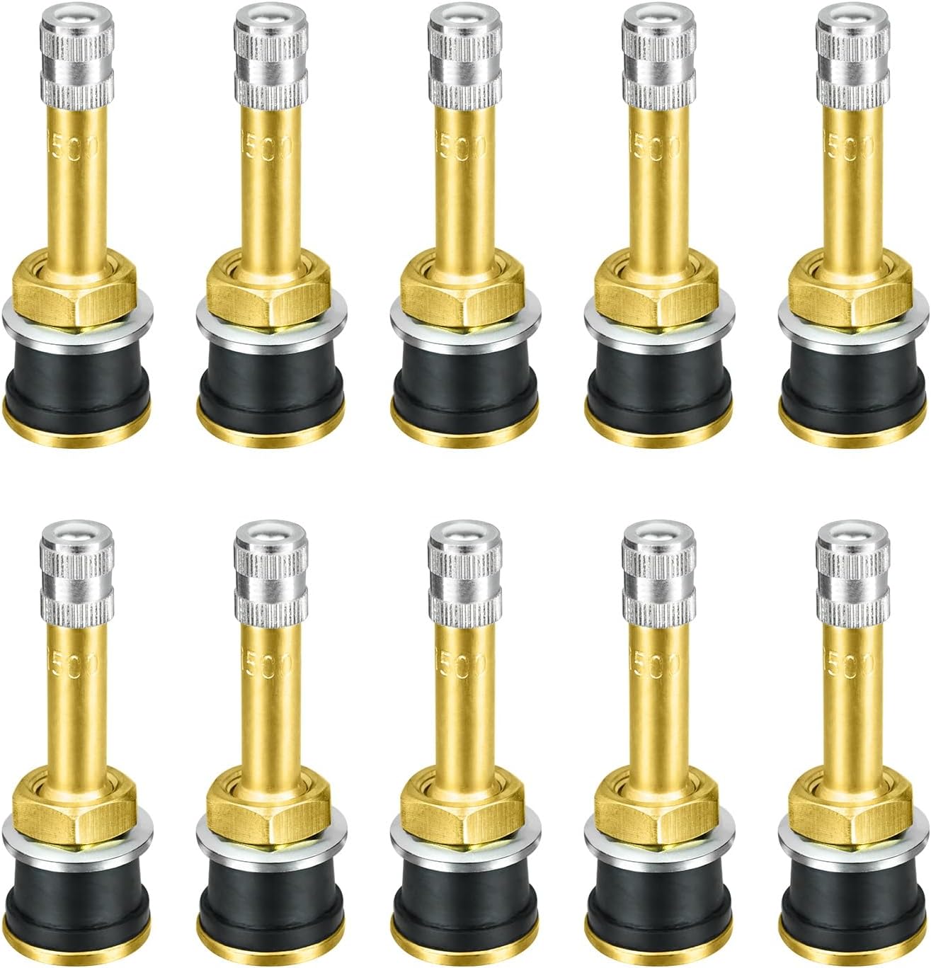 Amazon.com: 10Pcs TR500 Truck Valve Stems, Straight Brass Clamp in ...