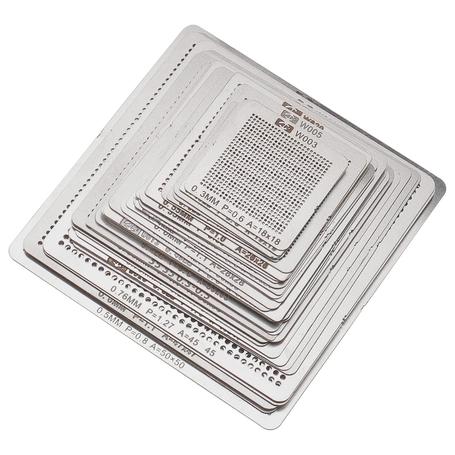 Ellbest 36pcs BGA Reballing Stencils Rework Station, Universal Steel ...