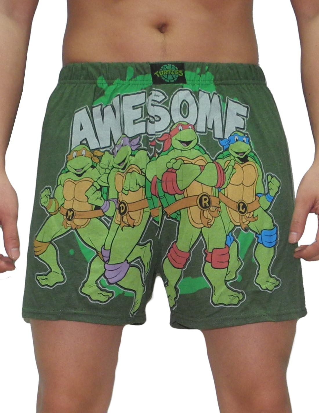 Mens TEENAGE MUTANT NINJA TURTLES Functional Open Fly Boxer Shorts X ...