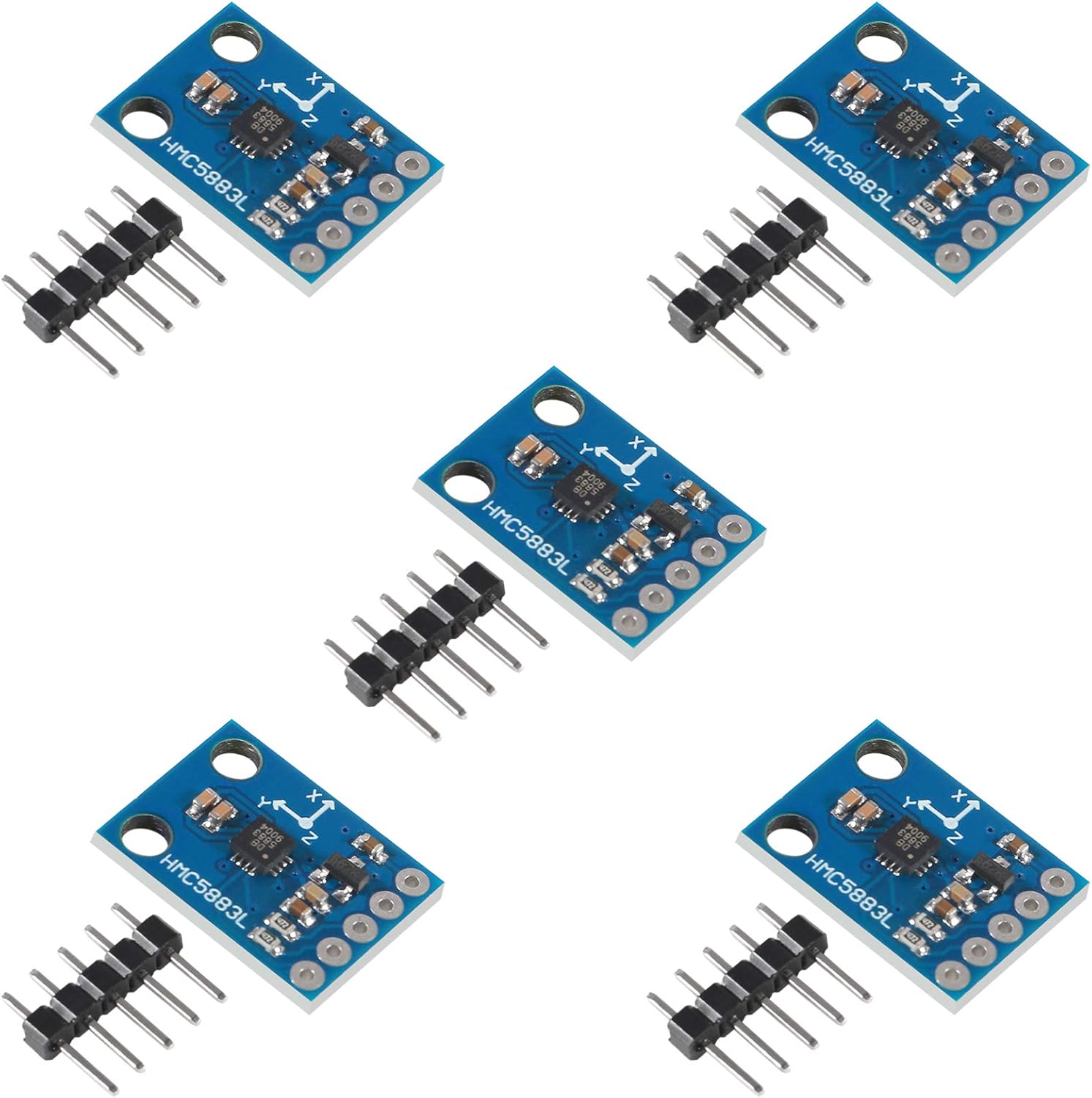 Amazon.com: ACEIRMC 5pcs GY-273 QMC5883L 3-Axis Compass Magnetometer ...