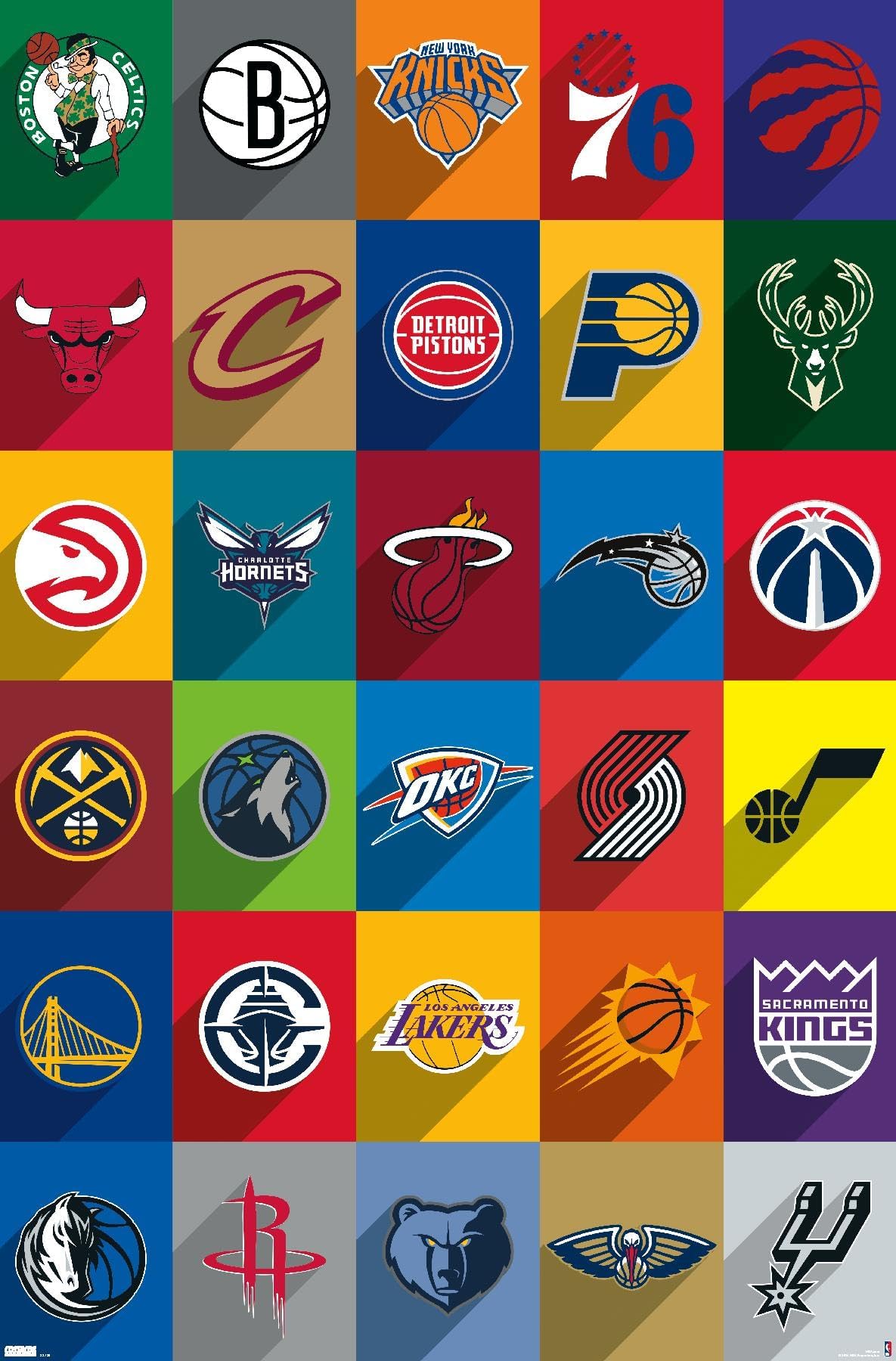 Amazon.com: Trends International NBA League - Logos 24 Wall Poster, 22. ...