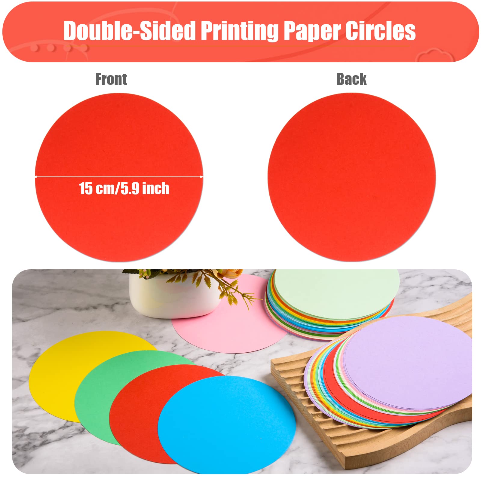 Snapklik.com : 240 Pcs 5.9 In Round Cutouts Paper Circles Assorted ...
