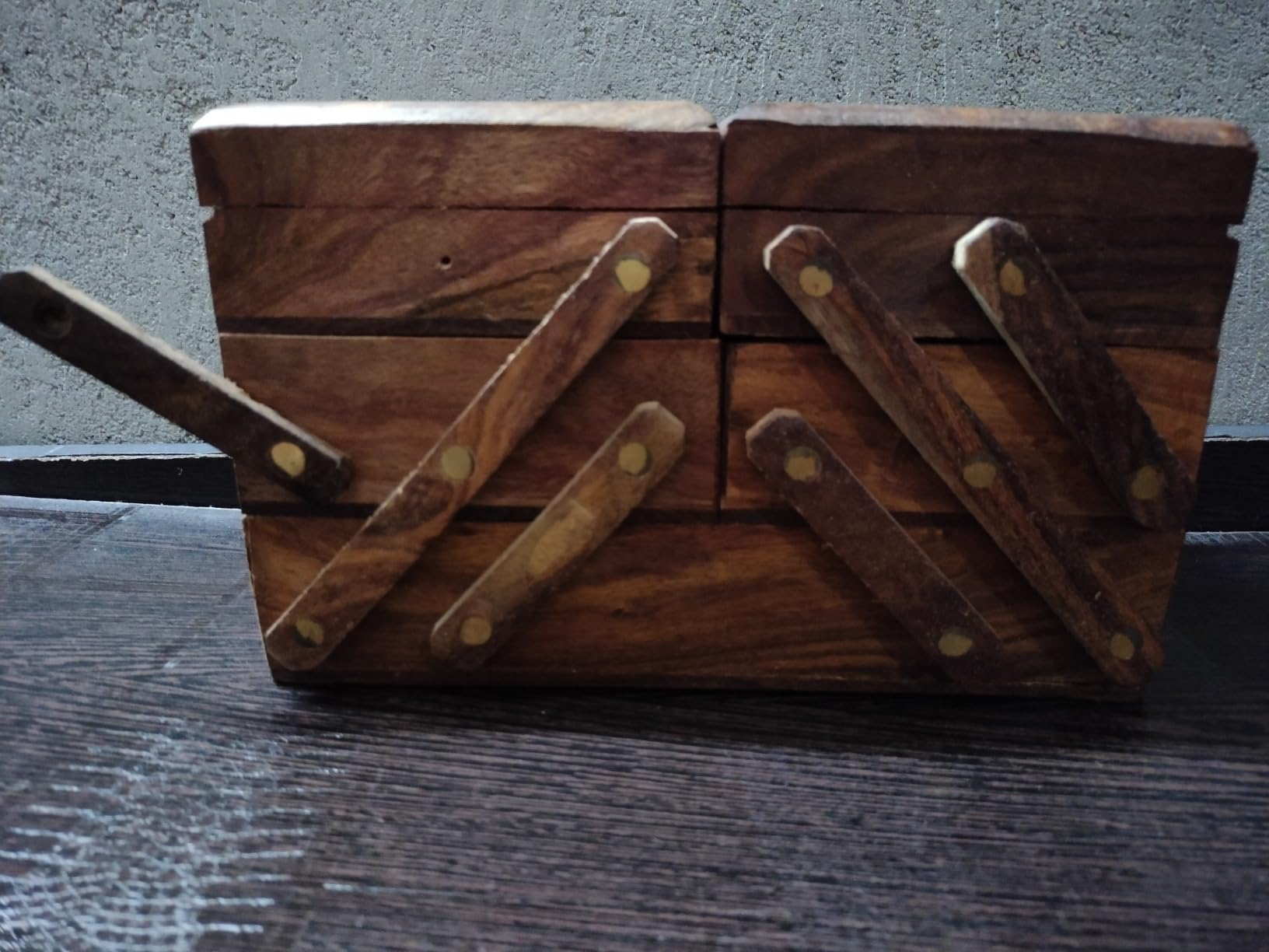 Dime Store Wooden Handmade Folding Jewellery Box Sliding Box for Jewel ...