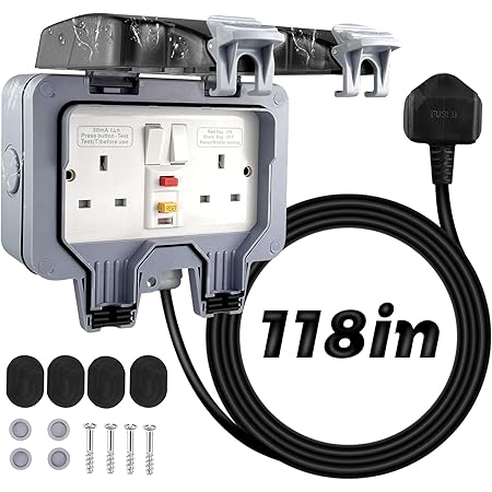 SIGNATURE PRODUCTS RCD Outdoor Sockets With Extension Cable 1M TO 30M ...