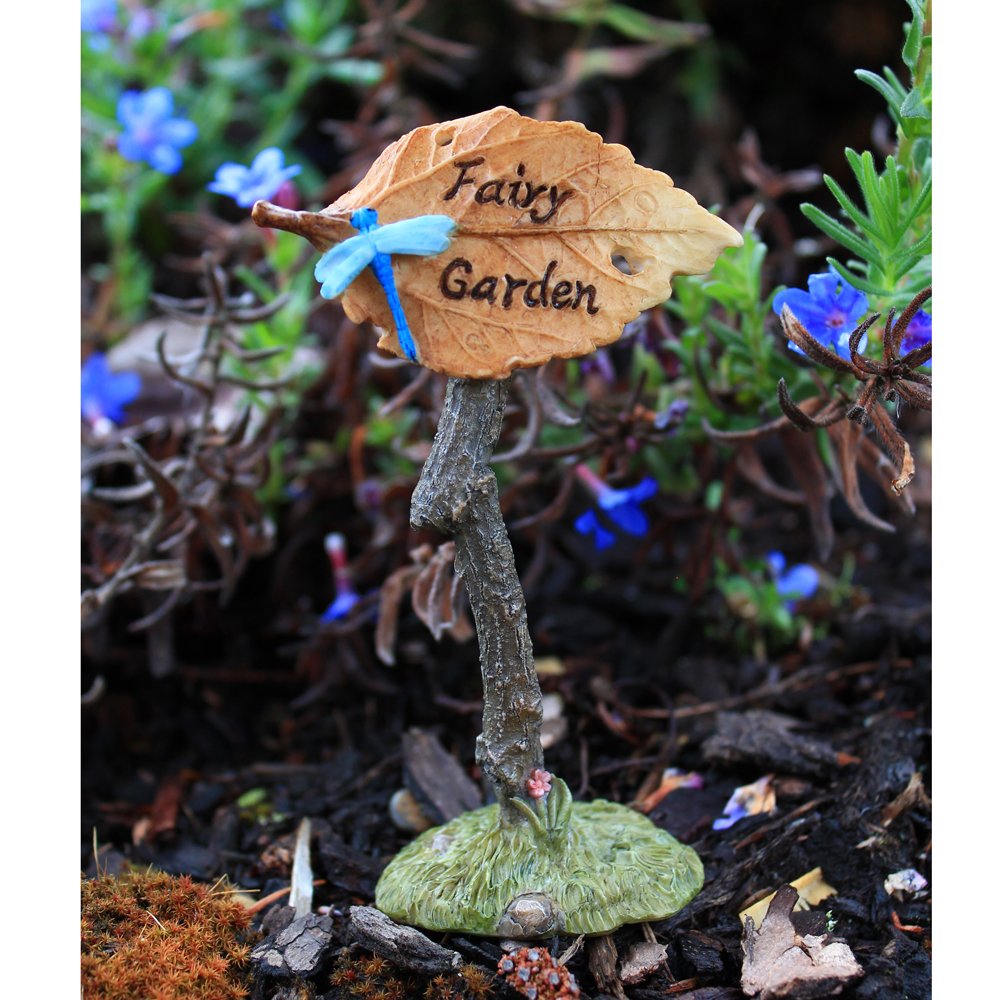 Miniature Garden Signs Fairy Garden Believe Monument, Fairy Garden