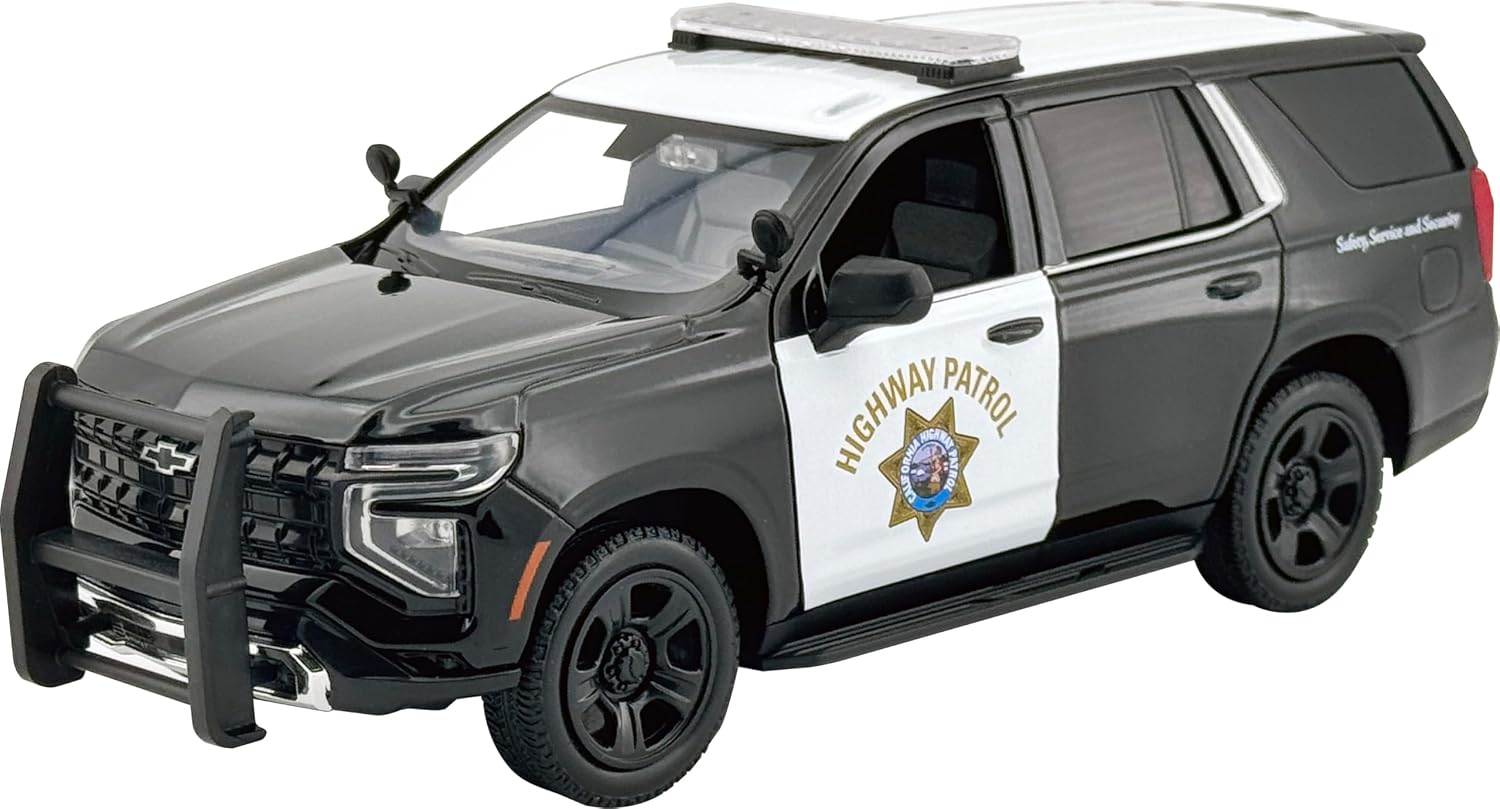 Amazon.com: Motormax 2025 Chevy Tahoe CHP Highway Patrol Diecast Model ...