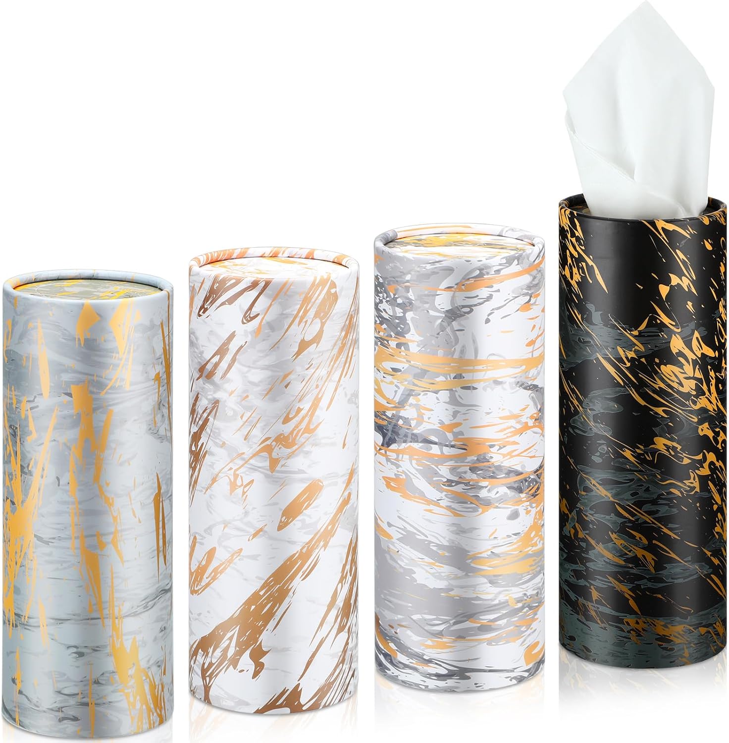 Amazon.com: Thenshop 4 Pack Car Tissue Holder Marble Print Tissues ...