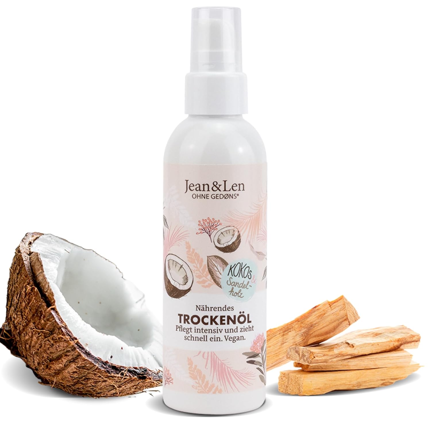 Jean & Len Nährendes Trockenöl Kokos & Sandelholz, für den Körper & das ...