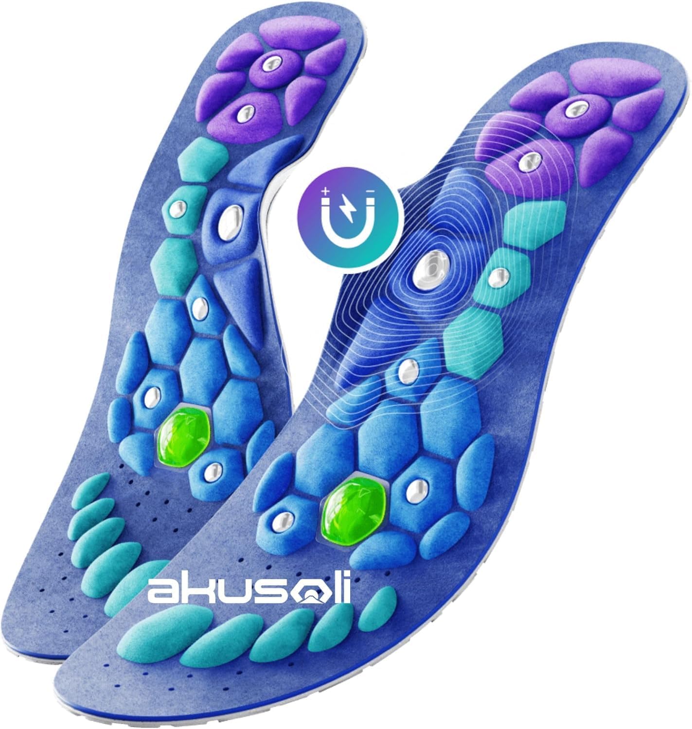 Amazon.com: Akusoli Acupressure Insoles, Arch Support and Work Boots ...