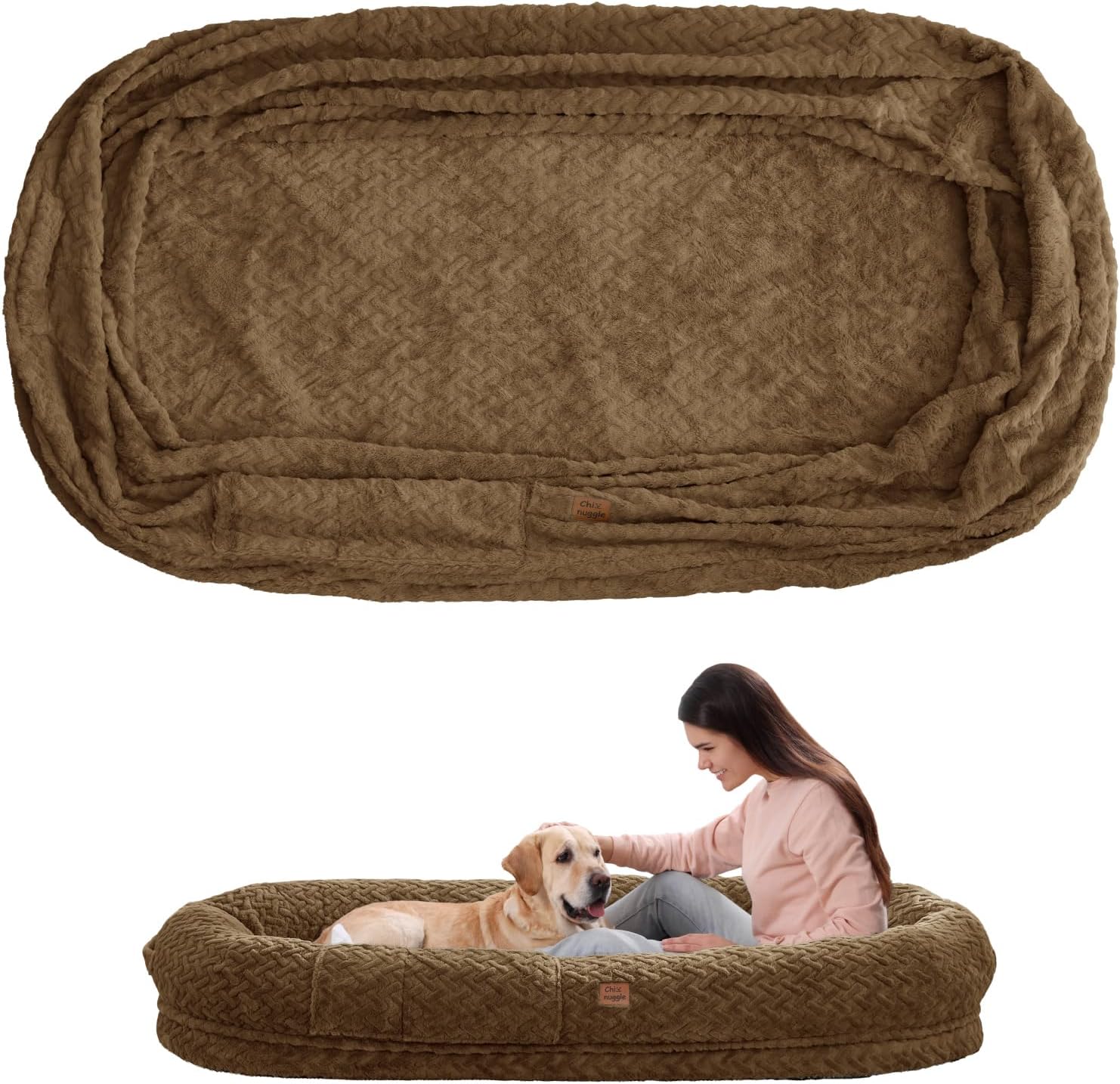 Amazon.com : ChiXnuggle Human Dog Bed Cover - Luxury Faux Fur Giant ...