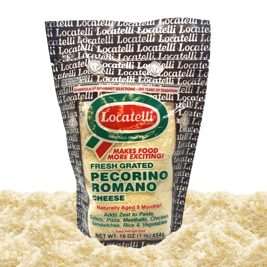 Amazon.com: LOCATELLI Pecorino Romano FRESHLY GRATED Cheese | 1 POUND ...