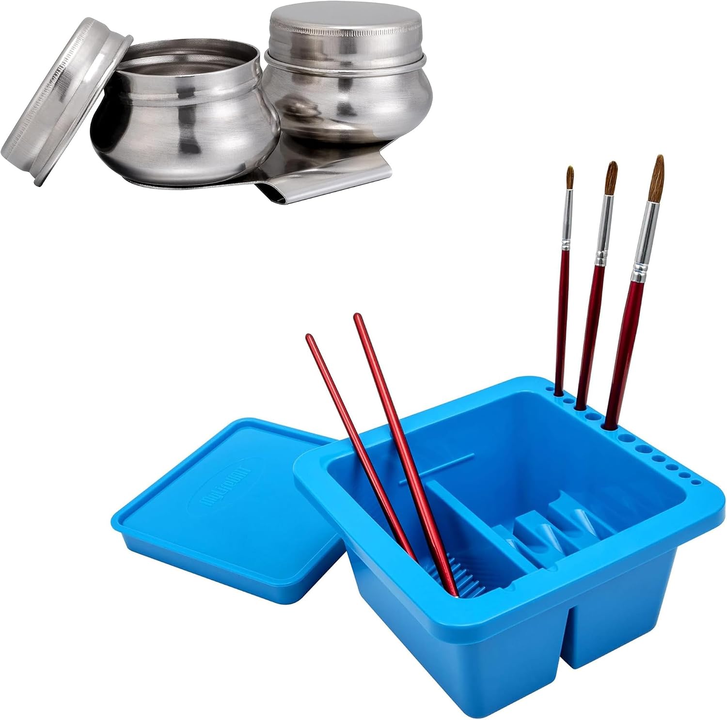 Amazon.com: MyLifeUNIT Large Mouth Double Dipper Palette Cup, Portable ...