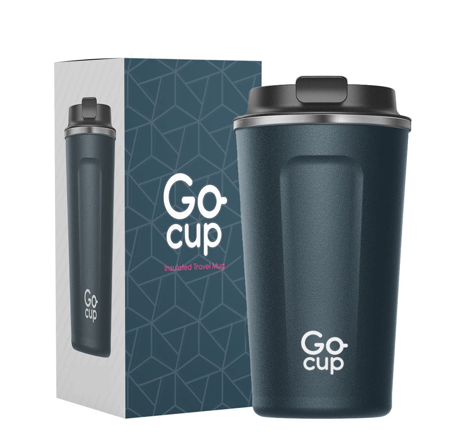 GoCup Stainless Steel Travel Mug, Coffee Cup for Hot and Cold Drinks ...