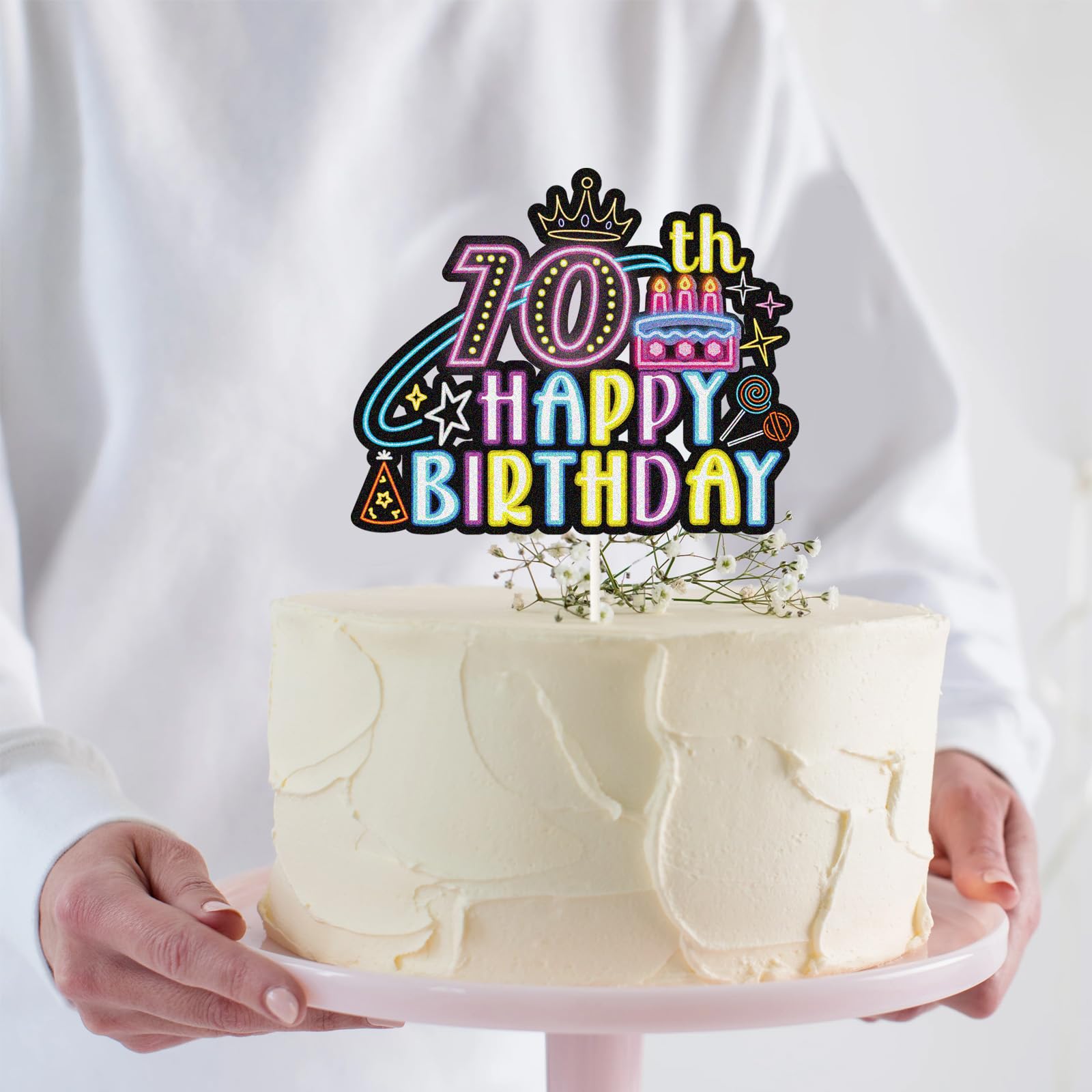 Neon For A 10th Birthday Cakes For Girls 🩷🧡💛Glow Party