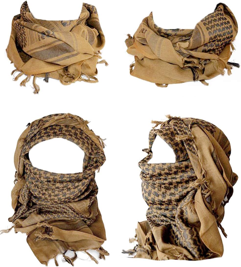 MAGNIVIT – Bufanda táctica Shemag de algodón Keffiyeh para el desierto ...